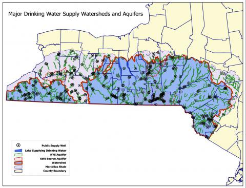 Map: Major Drinking Water Supply Watersheds and Aquifers | Toxics Targeting